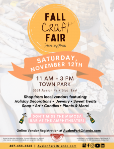 Fall Craft Fair | Downtown Avalon Park Orlando