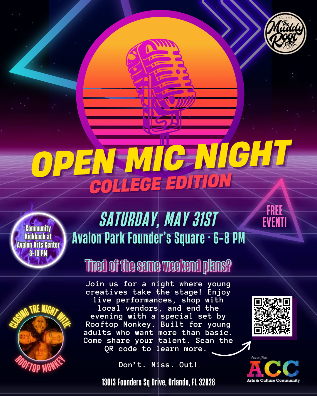 Avalon Park Open Mic Night & Community Kick Back | Avalon Park Orlando
